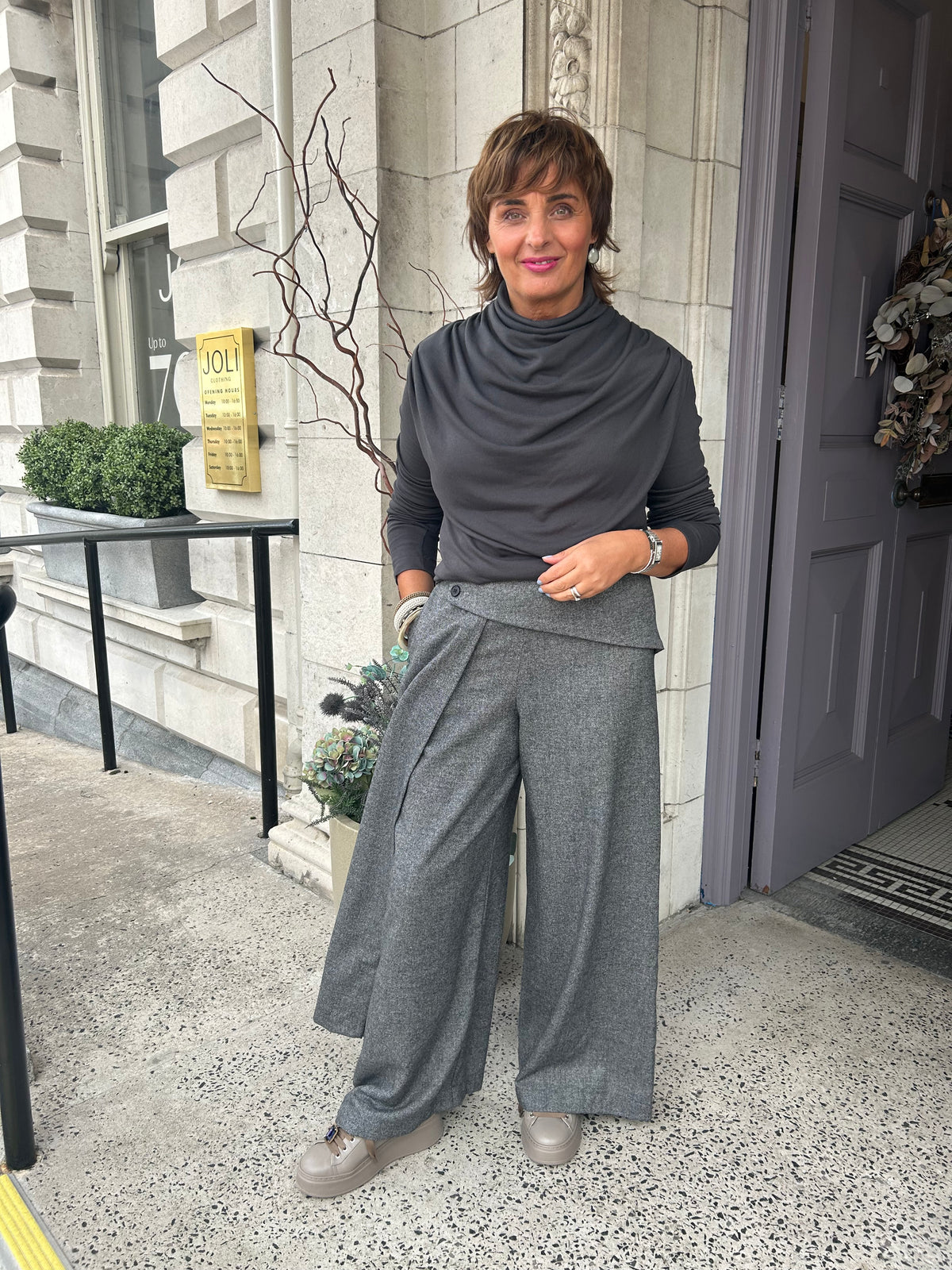 Maga Trouser in Grey | Lotus Eaters Stockist | Joli Clothing | JoliClothing