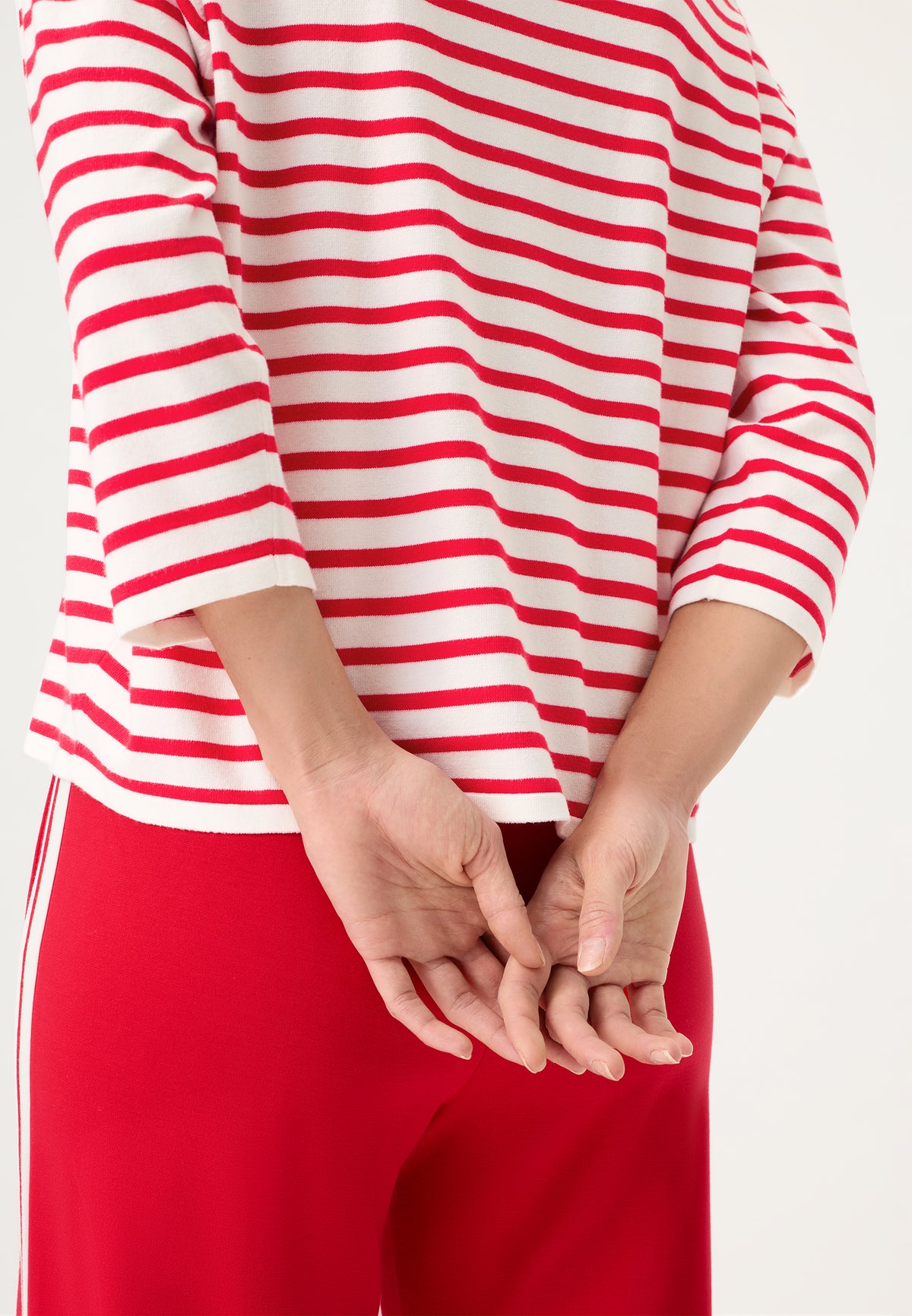 Cora Stripe Top in French Red | Olsen Stockist | Joli Clothing | N.I ...
